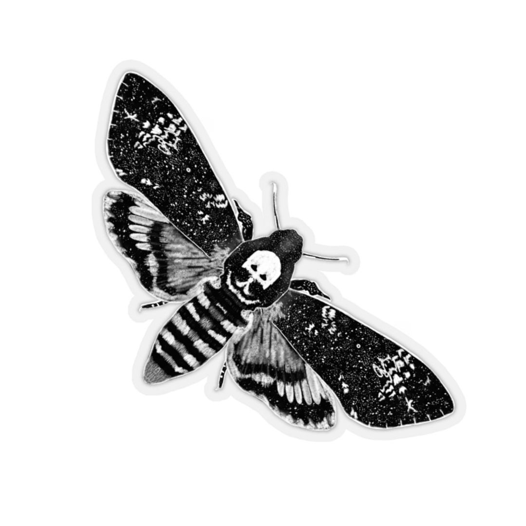 VINYL STICKER Moth Folk Art Dark Academia Collectible Gothic Punk Emo ...