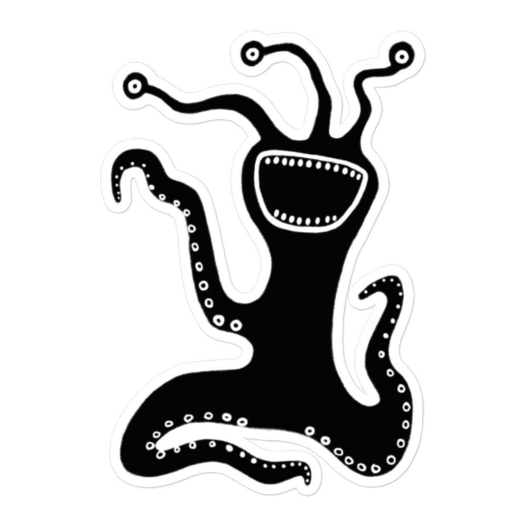 VINYL STICKER Monster Tentacle Alien Art Weirdcore Birthday Gifts Weird ...