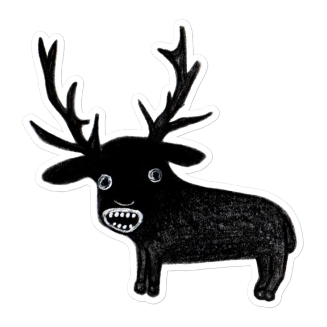 VINYL STICKER Weird Deer Moose Weirdcore Goth Birthday Gifts Car ...