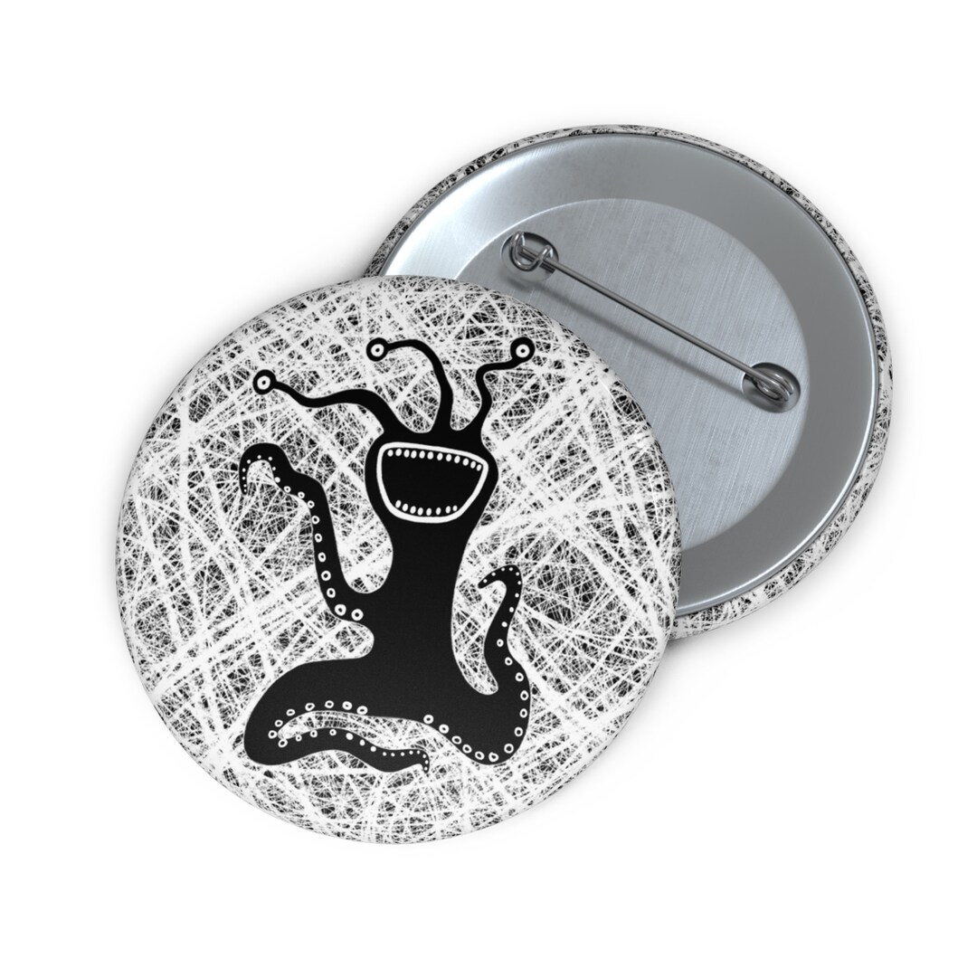 PINBACK BUTTON Monster Alien Pin Buttons Goblincore Gothic Folk Art ...