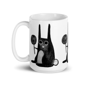 COFFEE MUG Weird Rabbit Funny Weirdcore Bunny Monster Folk Art ...