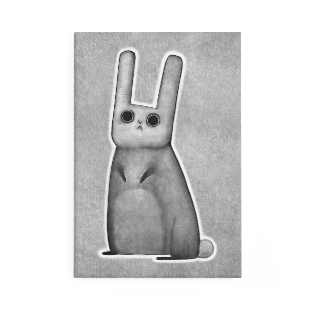 METAL FRIDGE MAGNET Black Rabbit Creepy Cute Bunny Goblincore Gothic ...