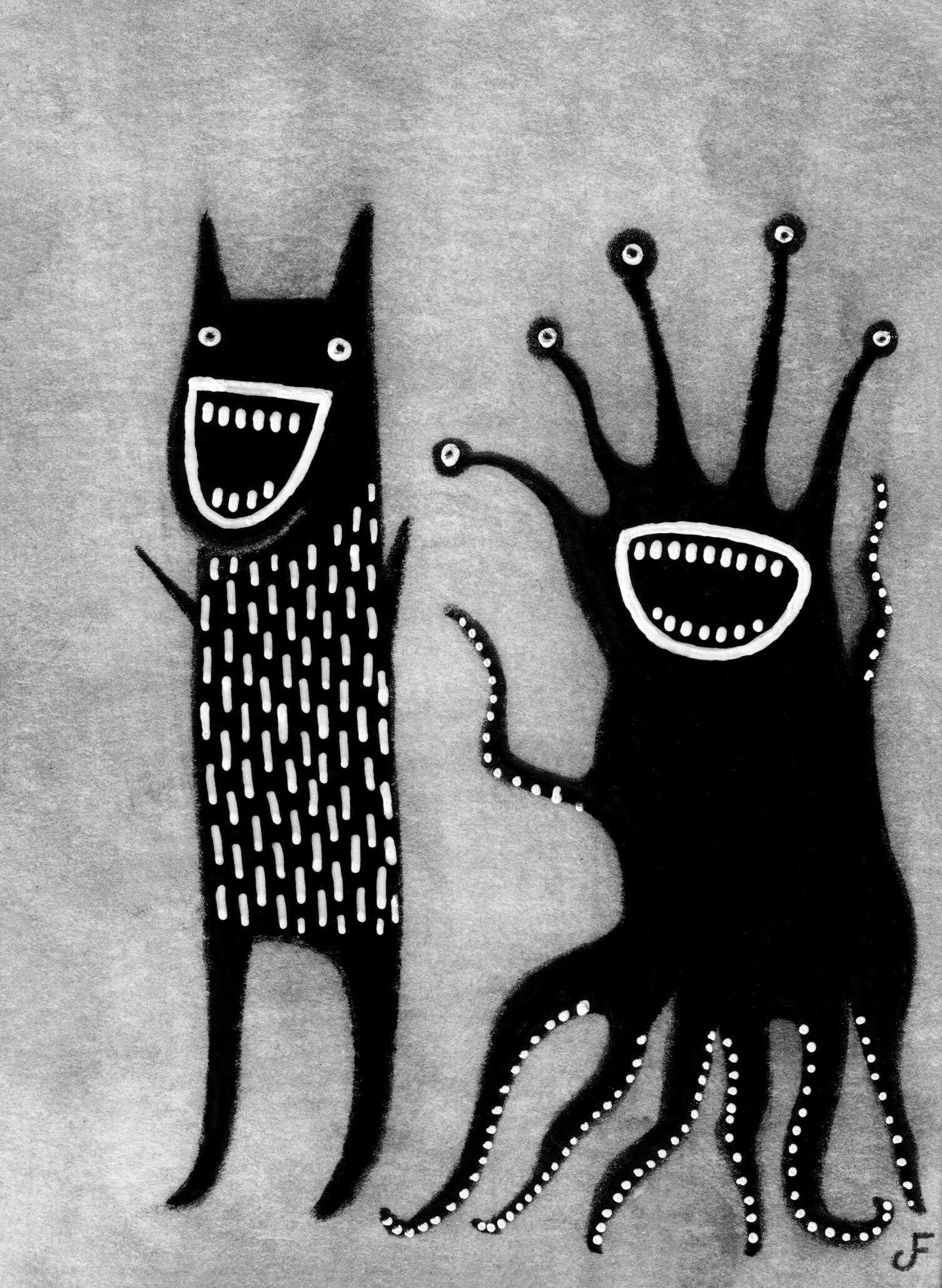 Weird Monster Drawings