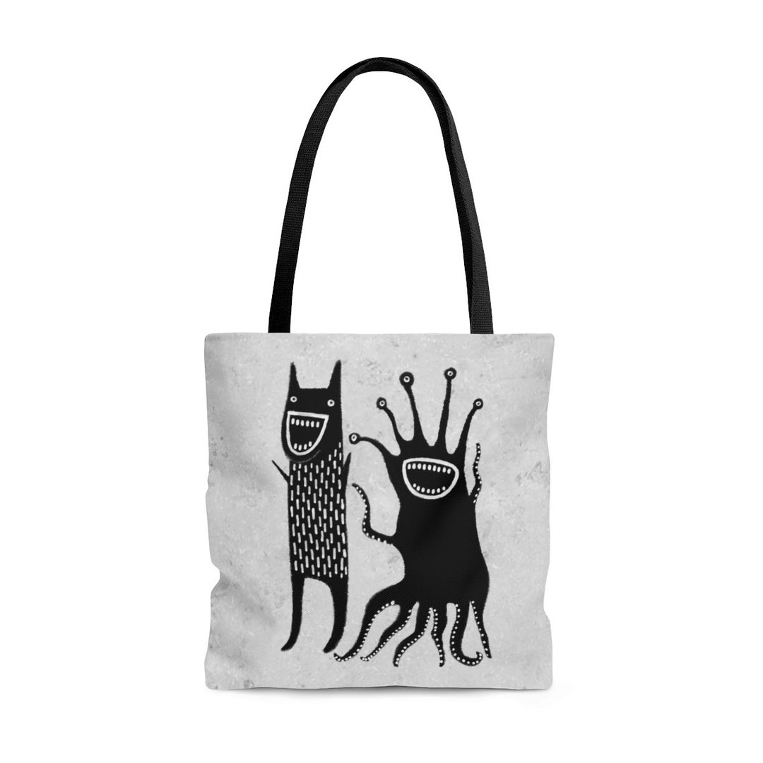 TOTE BAG Monsters Goblincore Folk Art Birthday Gifts Housewarming ...