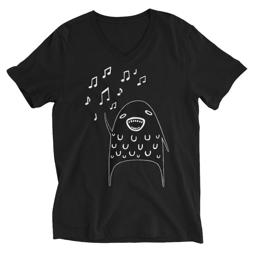 V-NECK T-SHIRT Opera Monster Singing Folk Art Music Shirt Gift Quirky ...