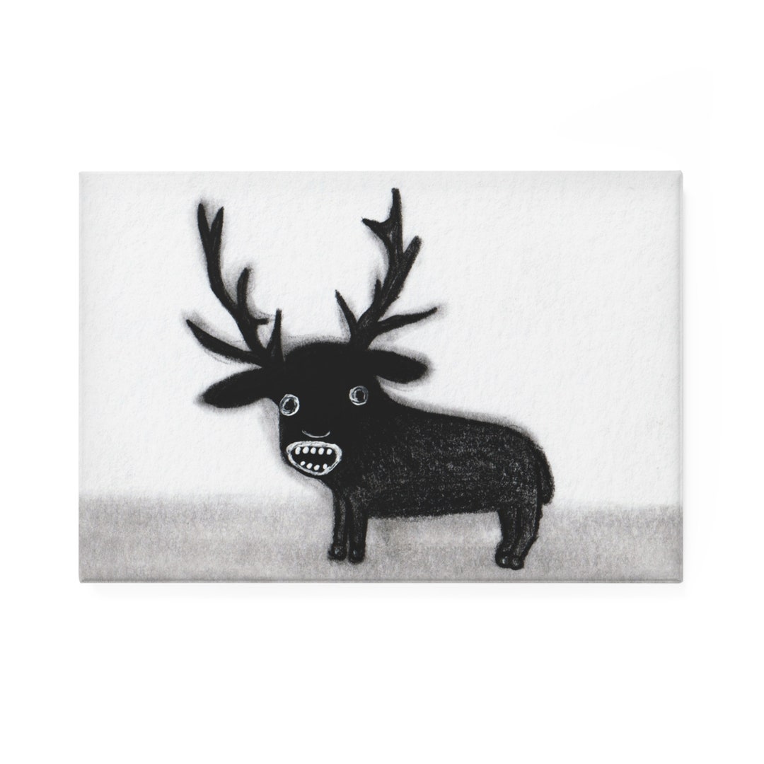 METAL FRIDGE MAGNET Weird Deer Heart Goblincore Gothic Dark Academia ...