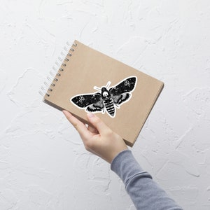 VINYL STICKER Moth Folk Art Dark Academia Collectible Gothic Punk Emo ...
