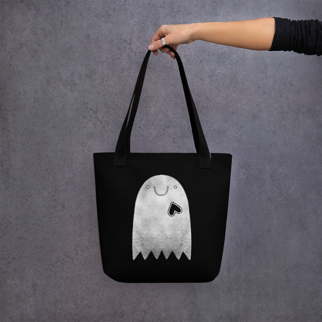 TOTE BAG Ghost Witchy Folk Art Quirky Creepy Cute Emo Goth Birthday ...