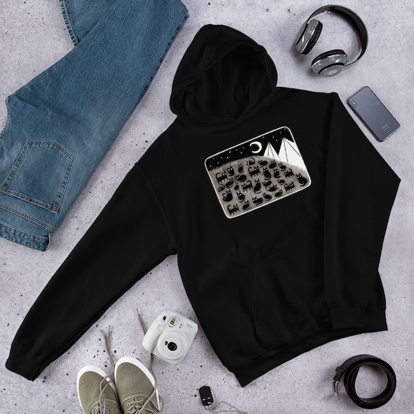 Black Emo Hoodie - Etsy