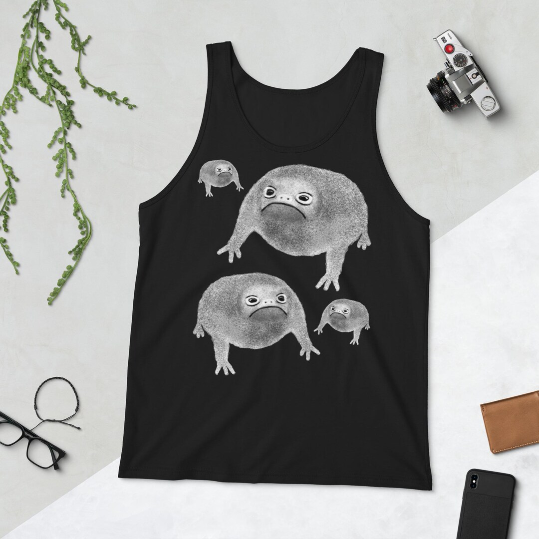 FROG TANK TOP Weird Frog Dark Academia Kawaii Folk Art Funny Birthday ...