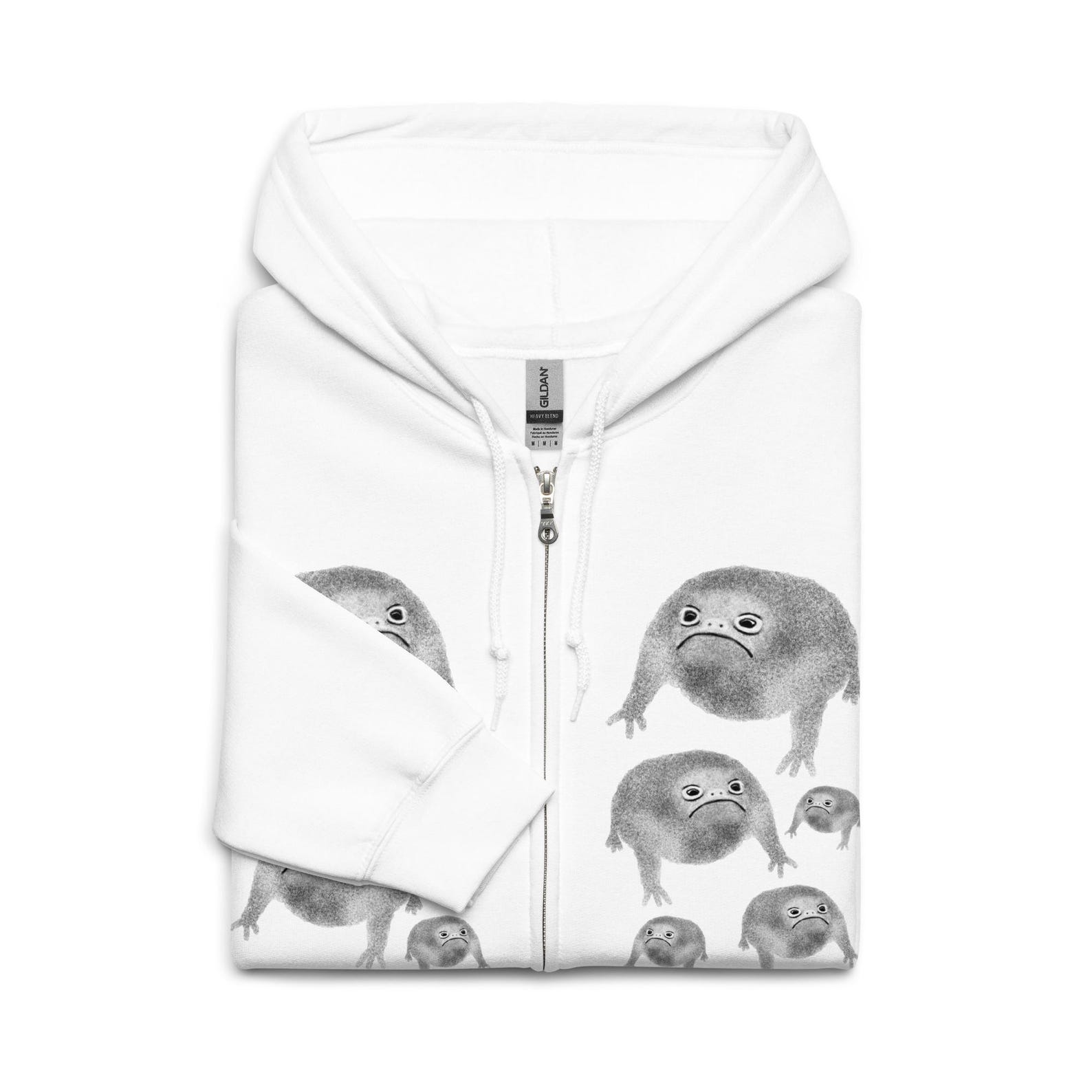 CLASSIC ZIPPER HOODIE Weird Frog Goth Rain Frog Sweater Sweatshirt ...