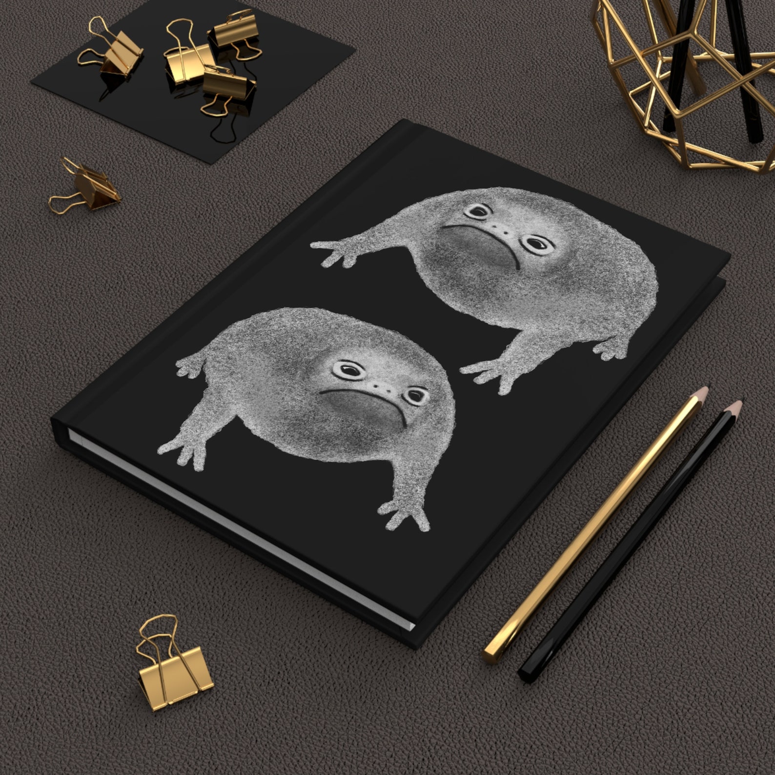 HARDCOVER JOURNAL Weird Frog Witchcore Gift Notebook Rain Frog ...
