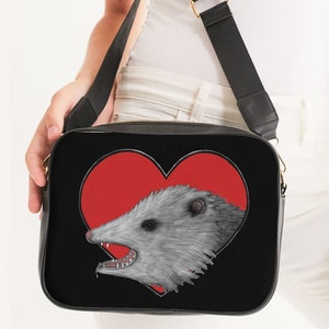 CROSSBODY BAG 'possum Love Screaming Opossum Folk Art Birthday Gift ...