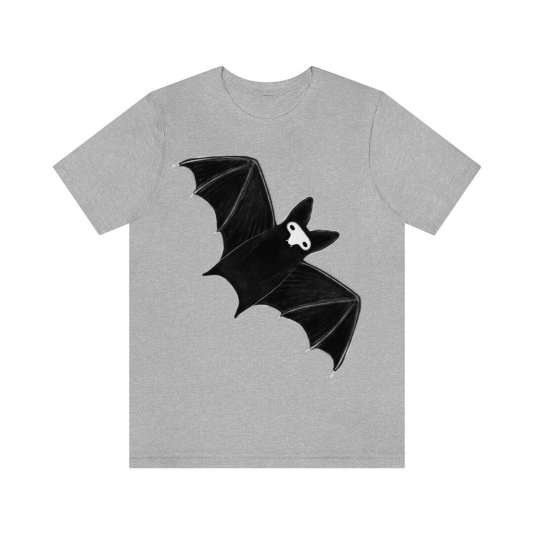 STRAIGHT CUT T-SHIRT Bat Skull Folk Art Gothic Goblincore Birthday ...