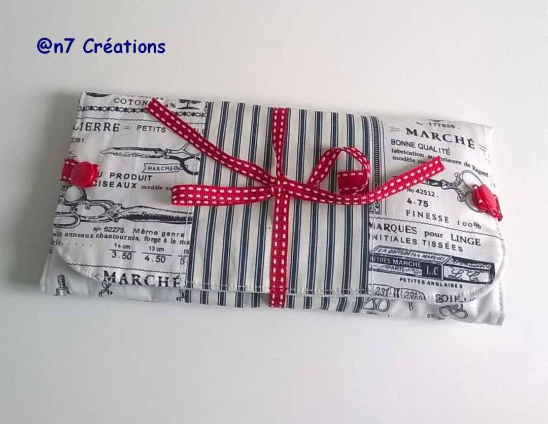 Blue and White Striped Sewing Kit - Etsy