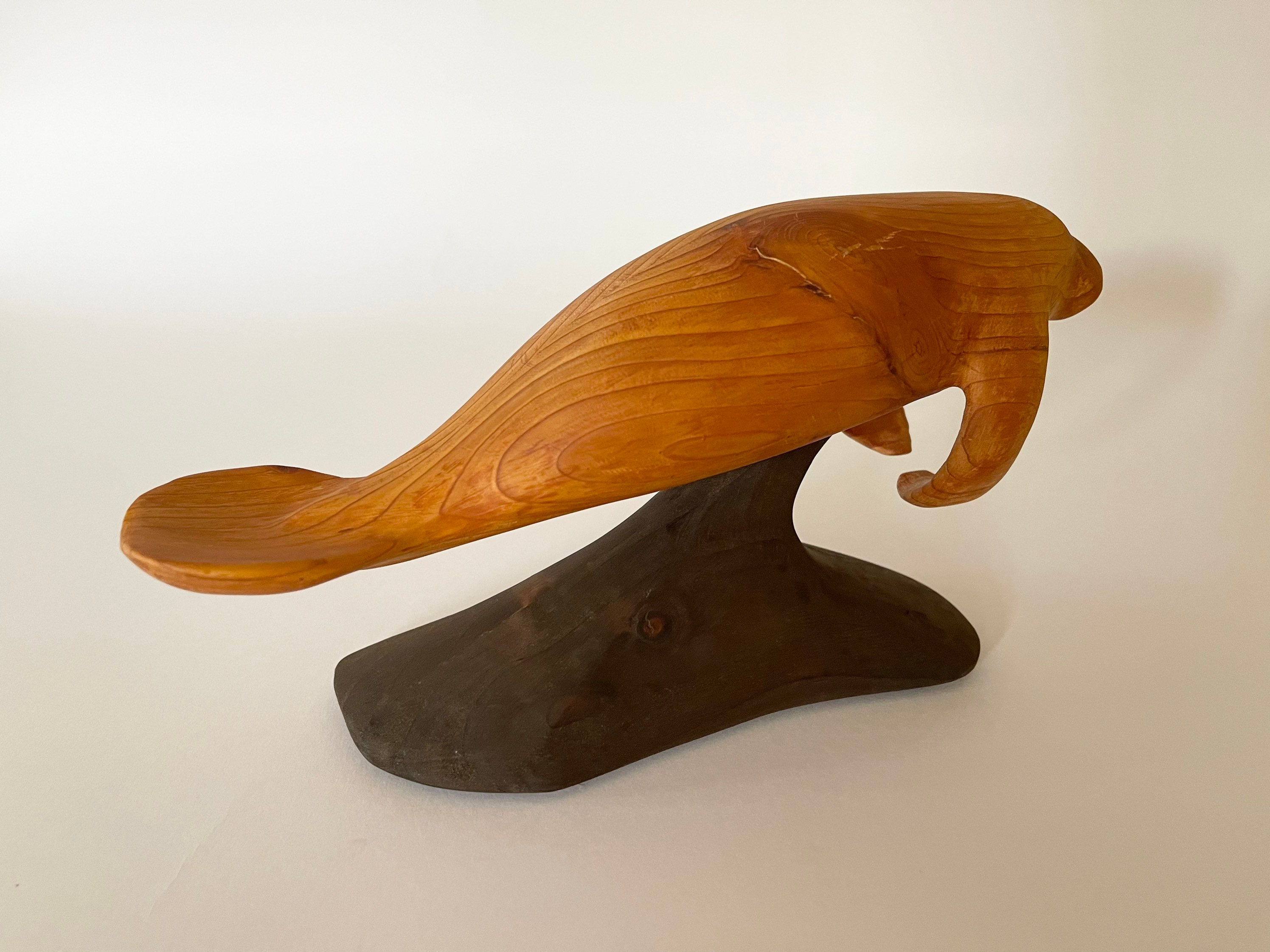 Hand-carved Wood Original Manatee Art/sculpture/decor - Etsy