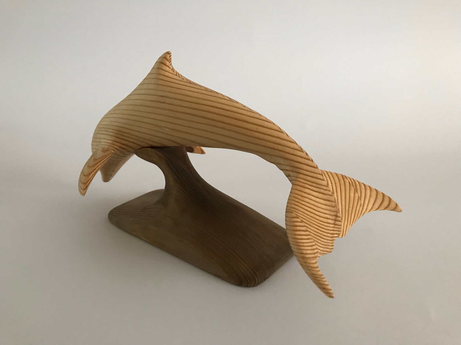 Hand-carved Original Wood Dolphin Coastal Art/decor/sculpture - Etsy