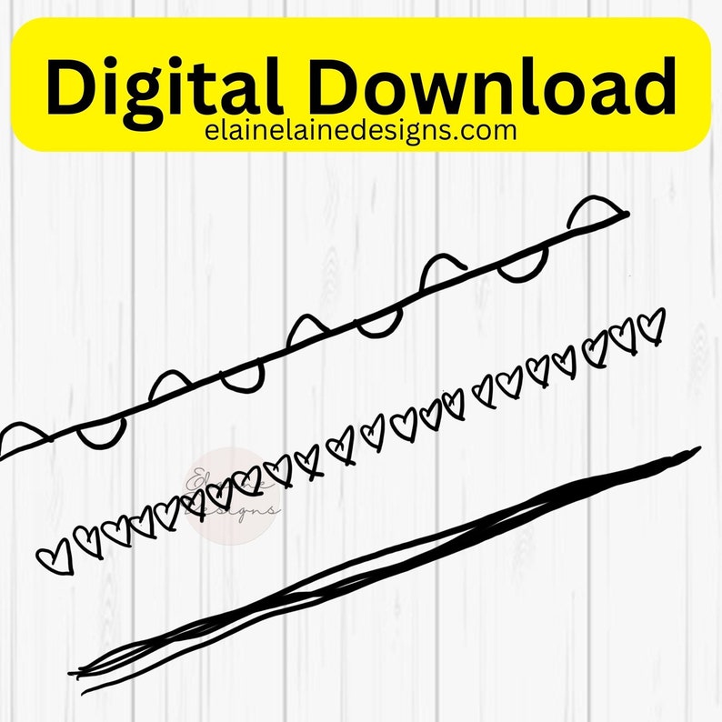 Hand Drawn Lines Squiggly Lines Dividers Underlines Cross Out Lines ...