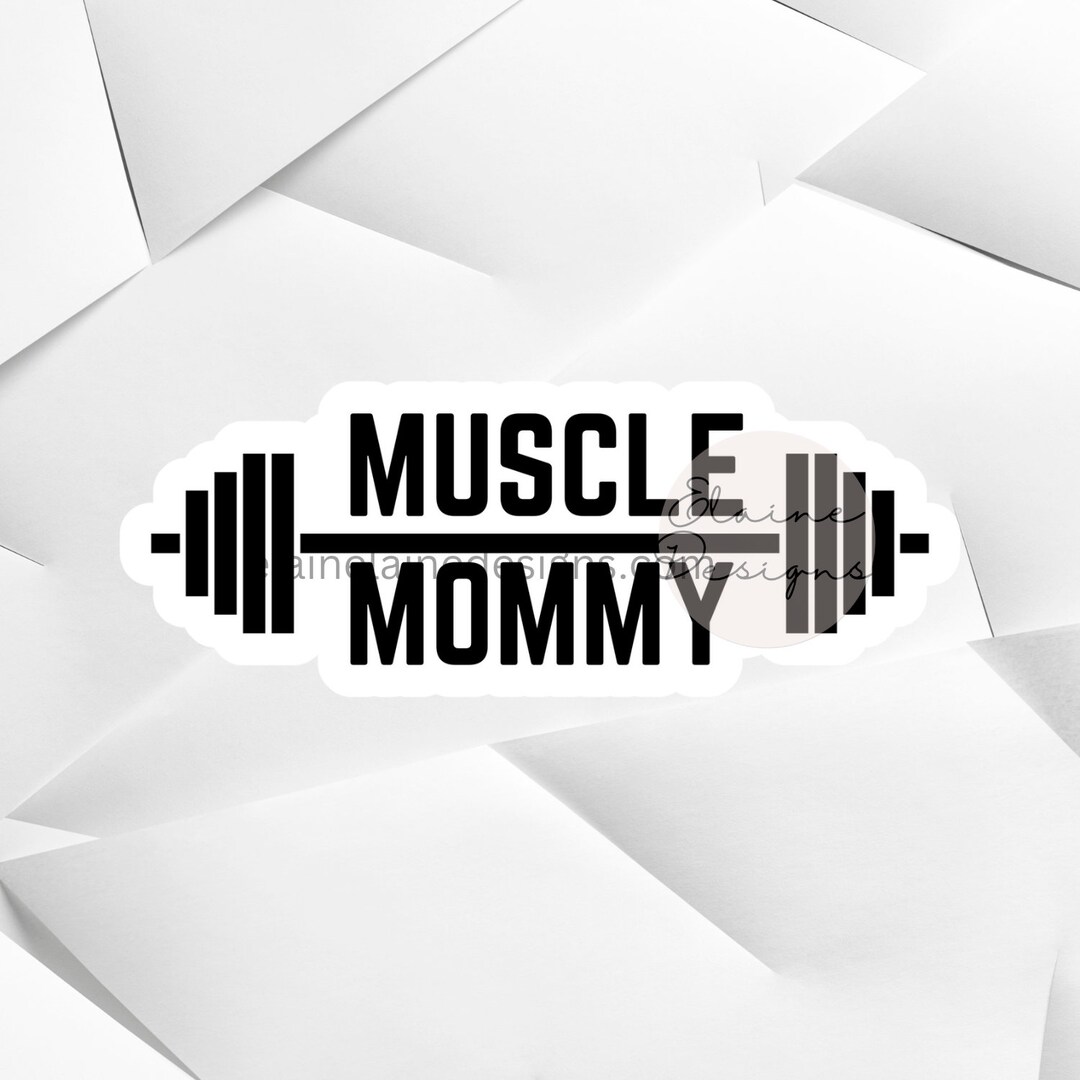 Crossfit Sticker, Muscle Mommy Sticker, Girl Weightlifting Sticker ...