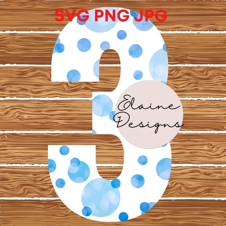 Polka Dot Numbers Blue Dot Numbers Wedding Table Numbers Party | Etsy
