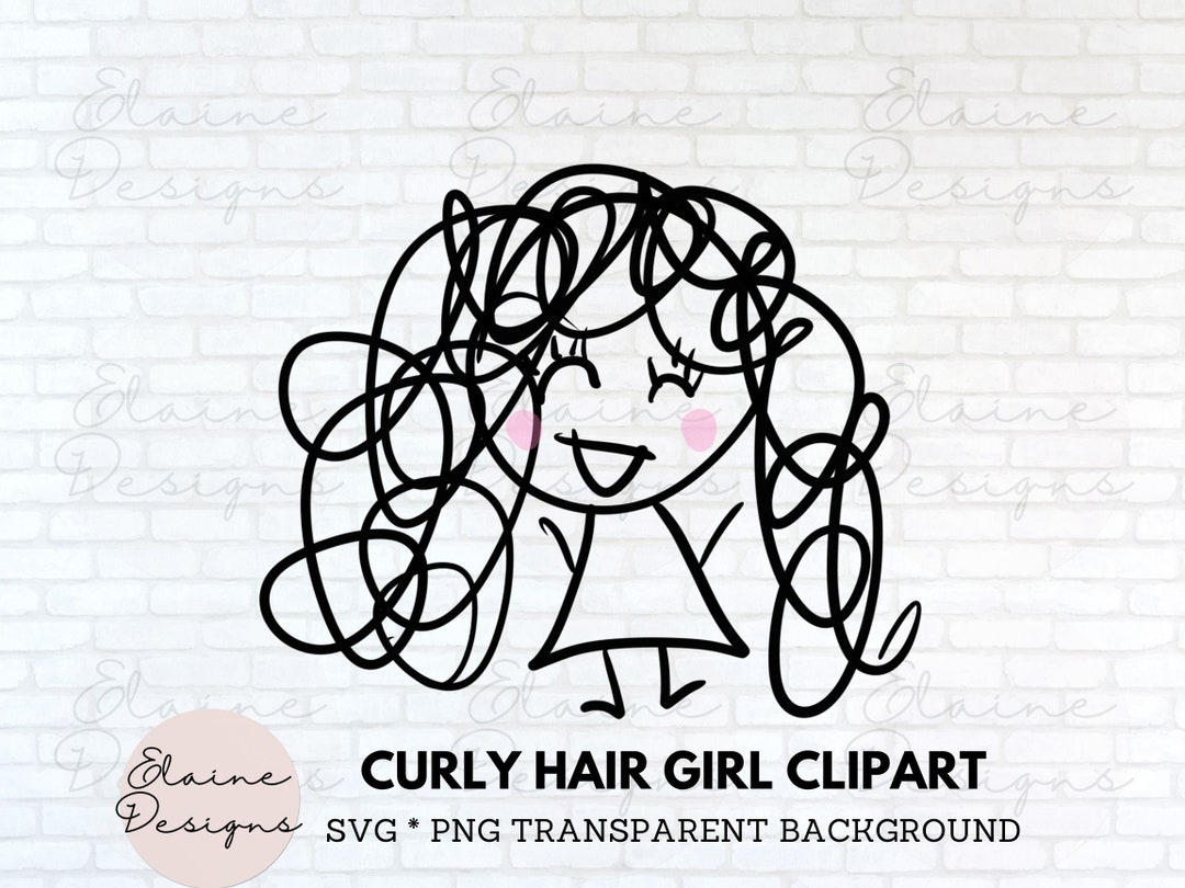 Curly Hair Png Cute Curly Hair Girl Png Curly Hair Svg Hair Curls Svg ...