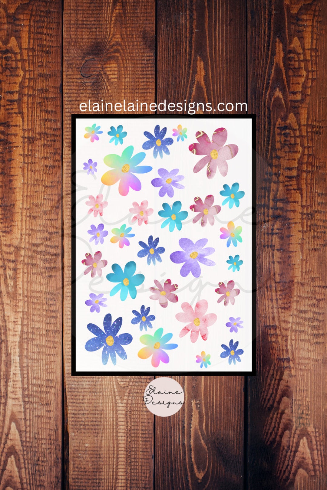 Daisies Sticker, Spring Daisy Sticker, Colorful Daisies Stickers, Mini ...
