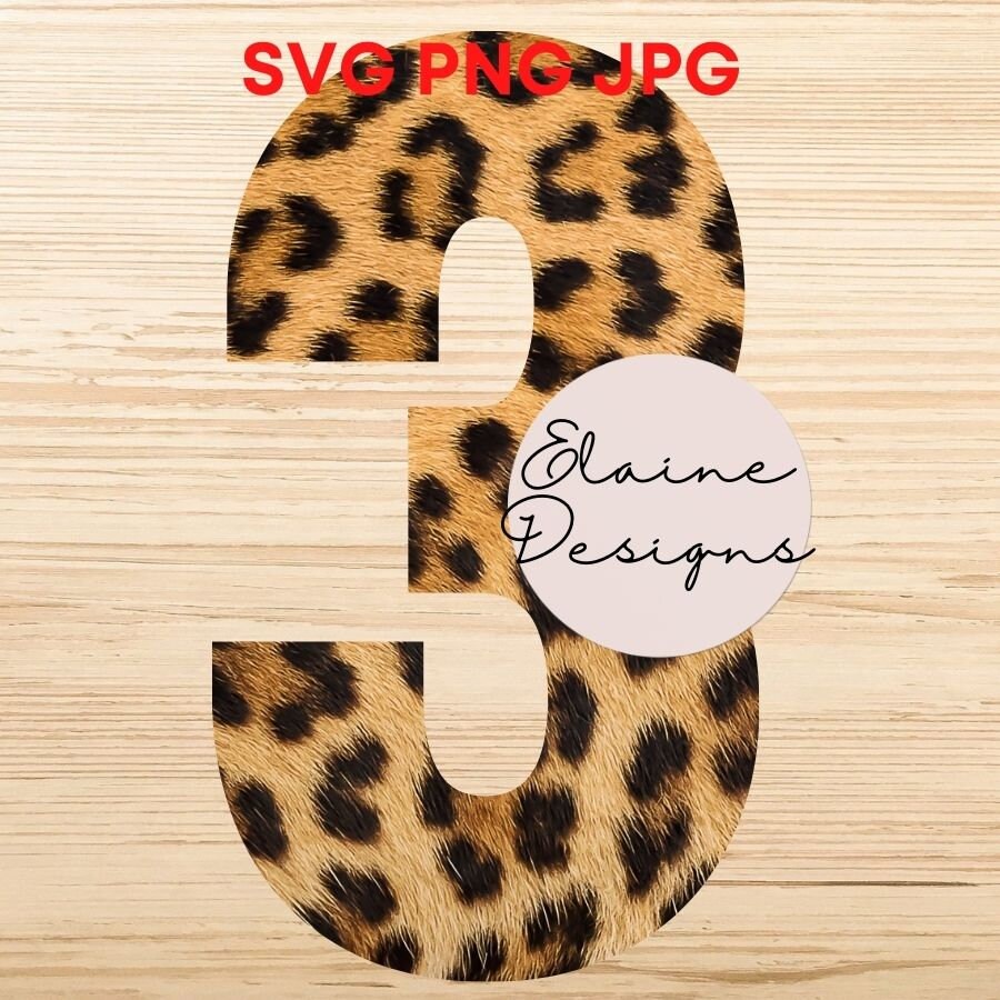 Brown Spots Leopard Print Numbers Leopard Skin Cougar Print Birthday ...