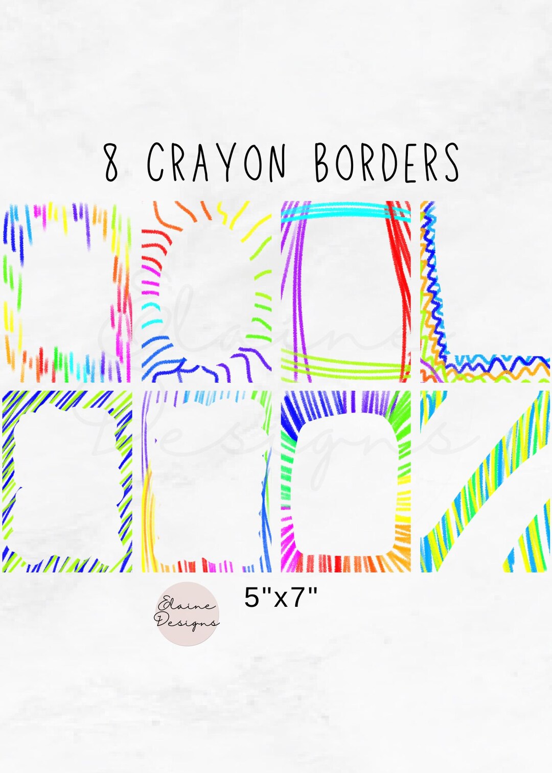 Líneas de crayón svg dibujado a mano Marcos de crayones svg Bordes de ...