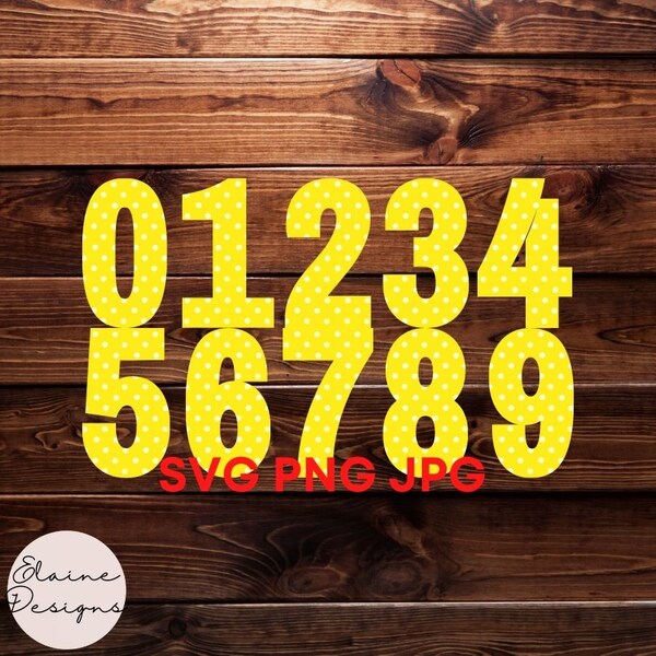 Polkadot Png Numbers - Etsy