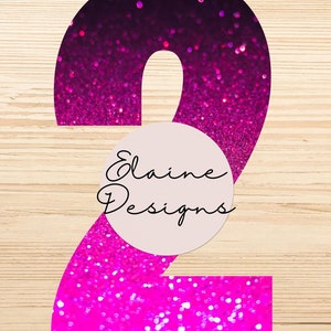Hot Pink Sparkle Numbers Pink Glitter Numbers Wedding Table - Etsy