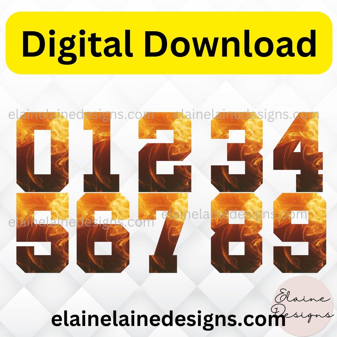 Jersey Numbers, Varsity Numbers, Red Numbers, Sports Numbers, Red ...