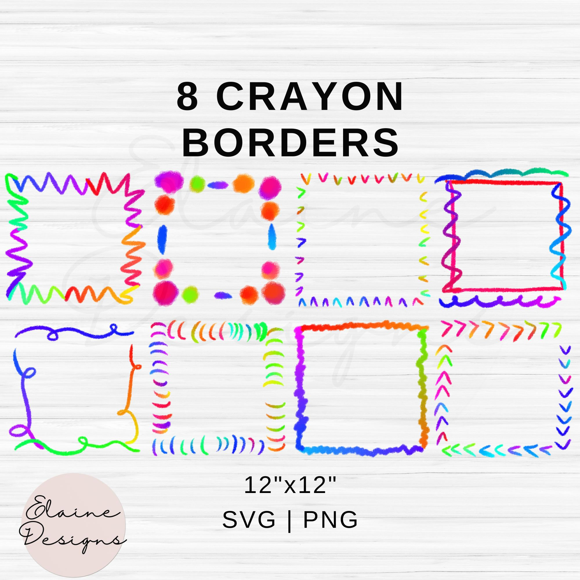 Crayon Lines Svg Handdrawn Crayon Frames Svg Crayola Borders Crayola ...