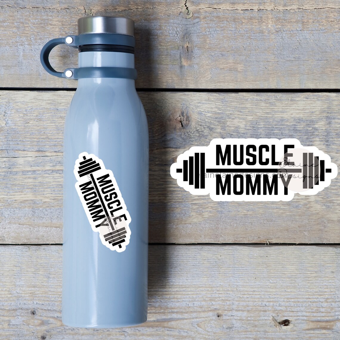Crossfit Sticker, Muscle Mommy Sticker, Girl Weightlifting Sticker ...