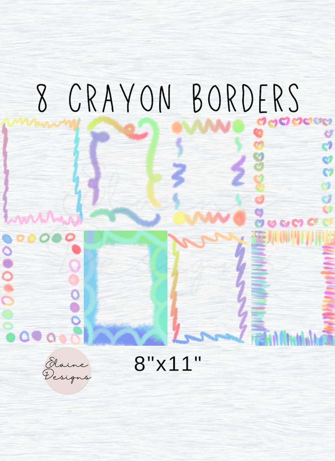 Líneas de crayón svg dibujado a mano Marcos de crayones svg Bordes de ...