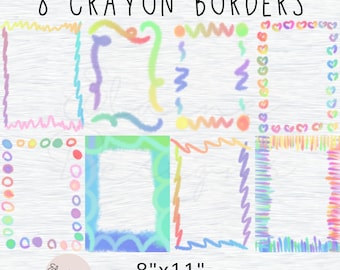 Crayon Lines Svg Handdrawn Crayon Frames Svg Crayola Borders Crayola ...