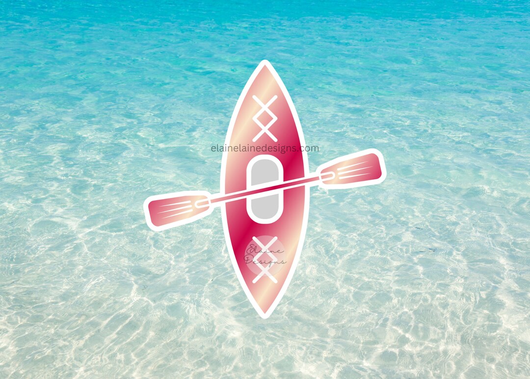Kayak Sticker Kayaking Stickers Travel Sticker Kayak Sunset Nature ...