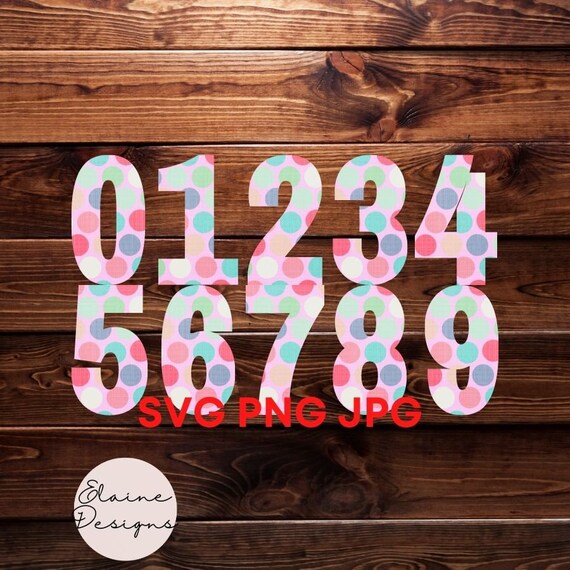 Polka Dot Numbers Rainbow Dot Numbers Wedding Table Numbers - Etsy