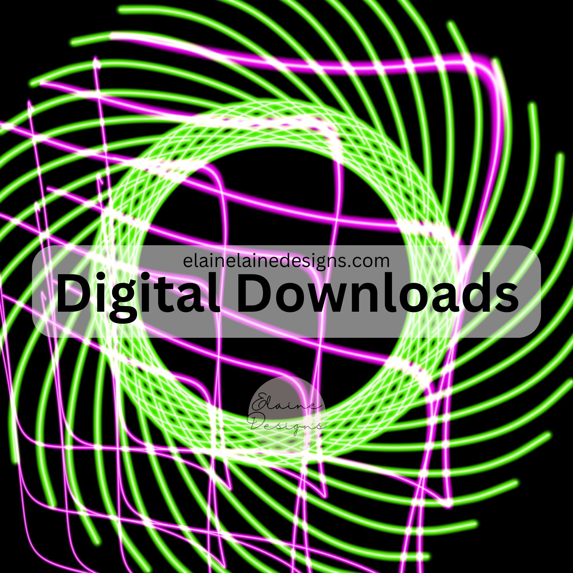 Neon Background, Glowing Background, Digital Paper, Blue, Purple, Neon ...