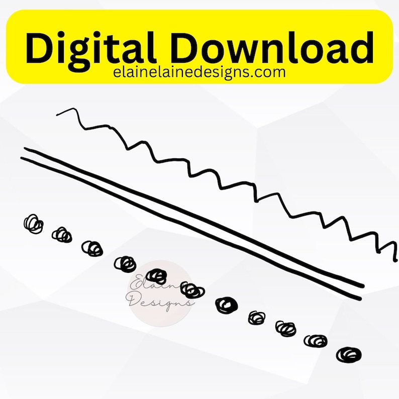 Hand Drawn Lines Squiggly Lines Dividers Underlines Cross Out Lines ...
