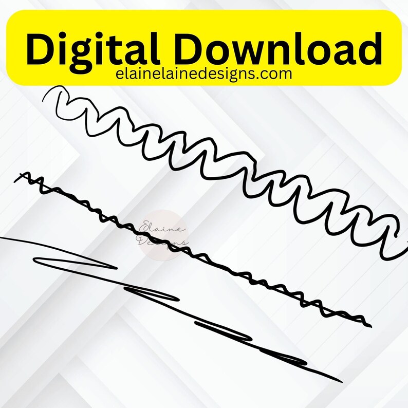 Hand Drawn Lines Squiggly Lines Dividers Underlines Cross Out Lines ...