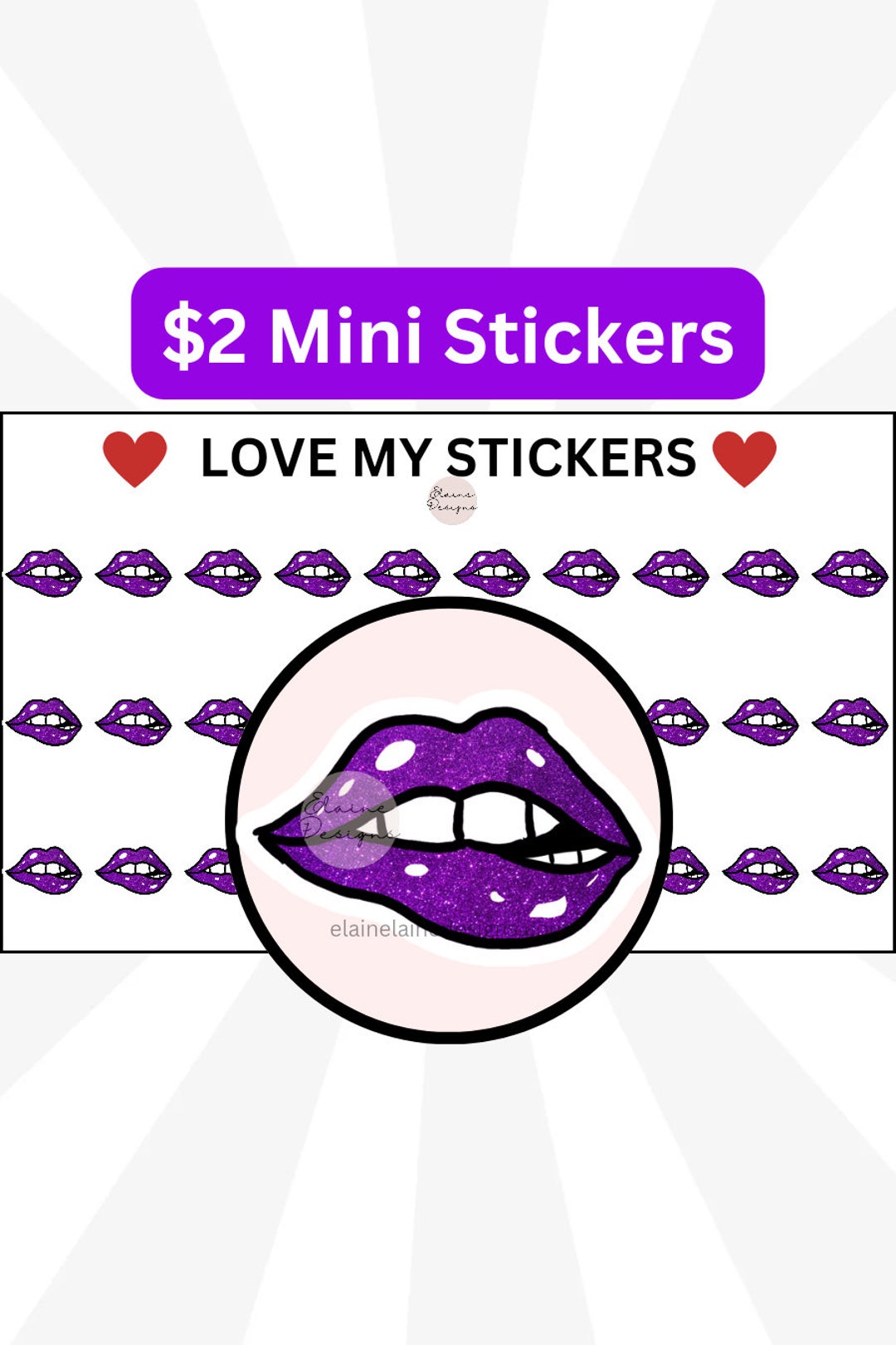 Lips Icon Stickers Lipstick Planner Sticker Lips Sticker - Etsy