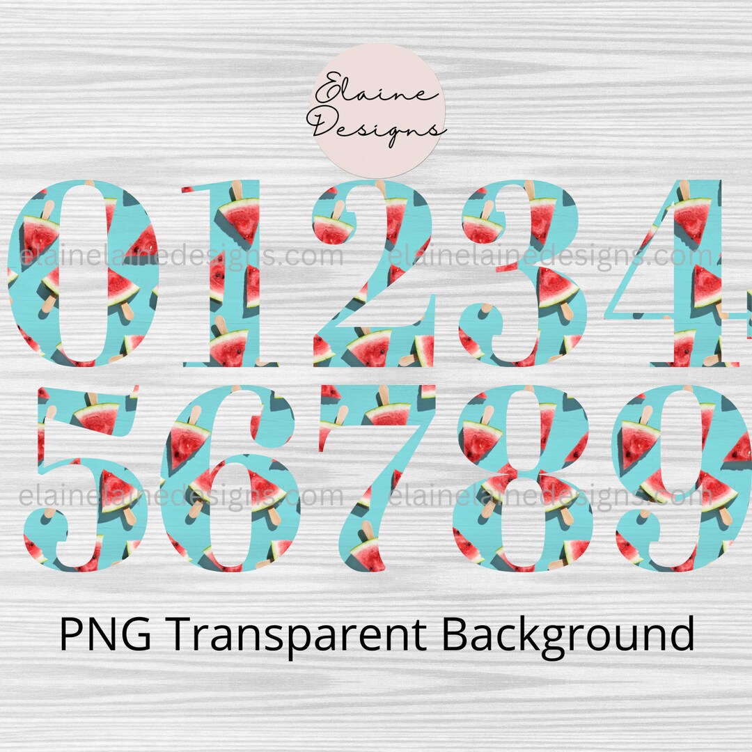 Watermelon Numbers Summer Numbers Fruit Numbers Hot Summer Birthday ...