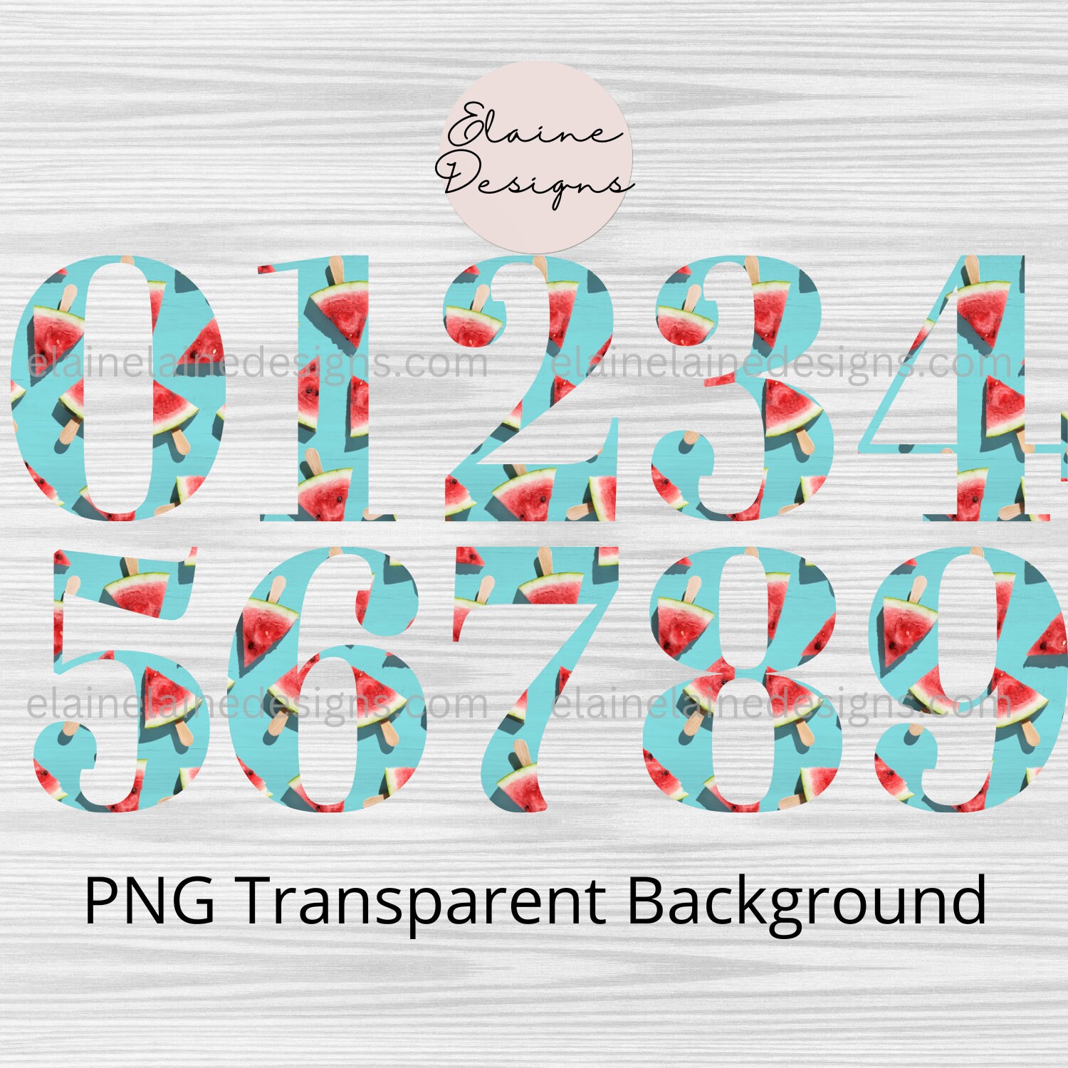 Watermelon Numbers Summer Numbers Fruit Numbers Hot Summer Birthday ...