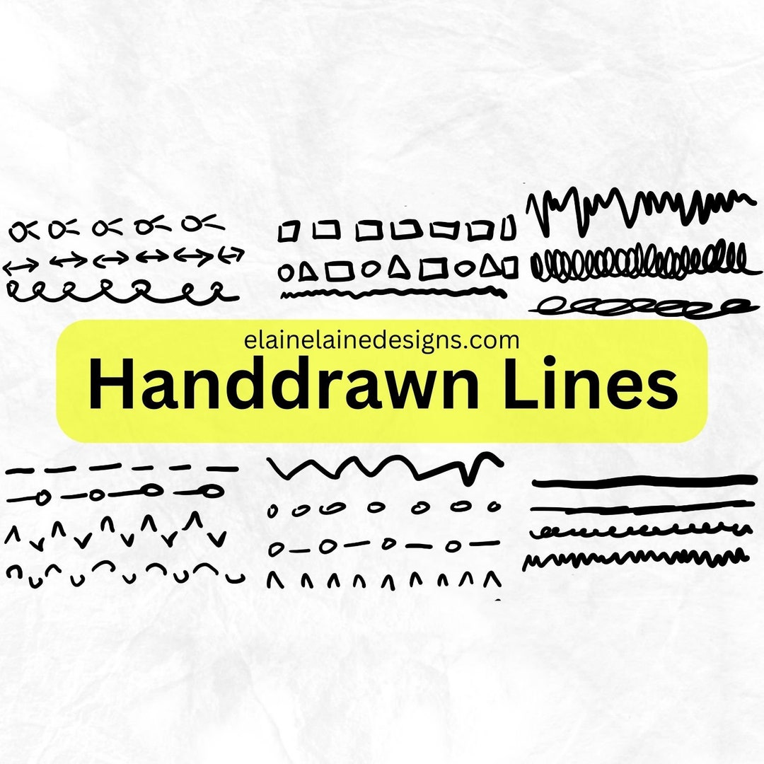 Hand-drawn SVG Underline Divider Organic Lines PNG Squiggles Swirl ...