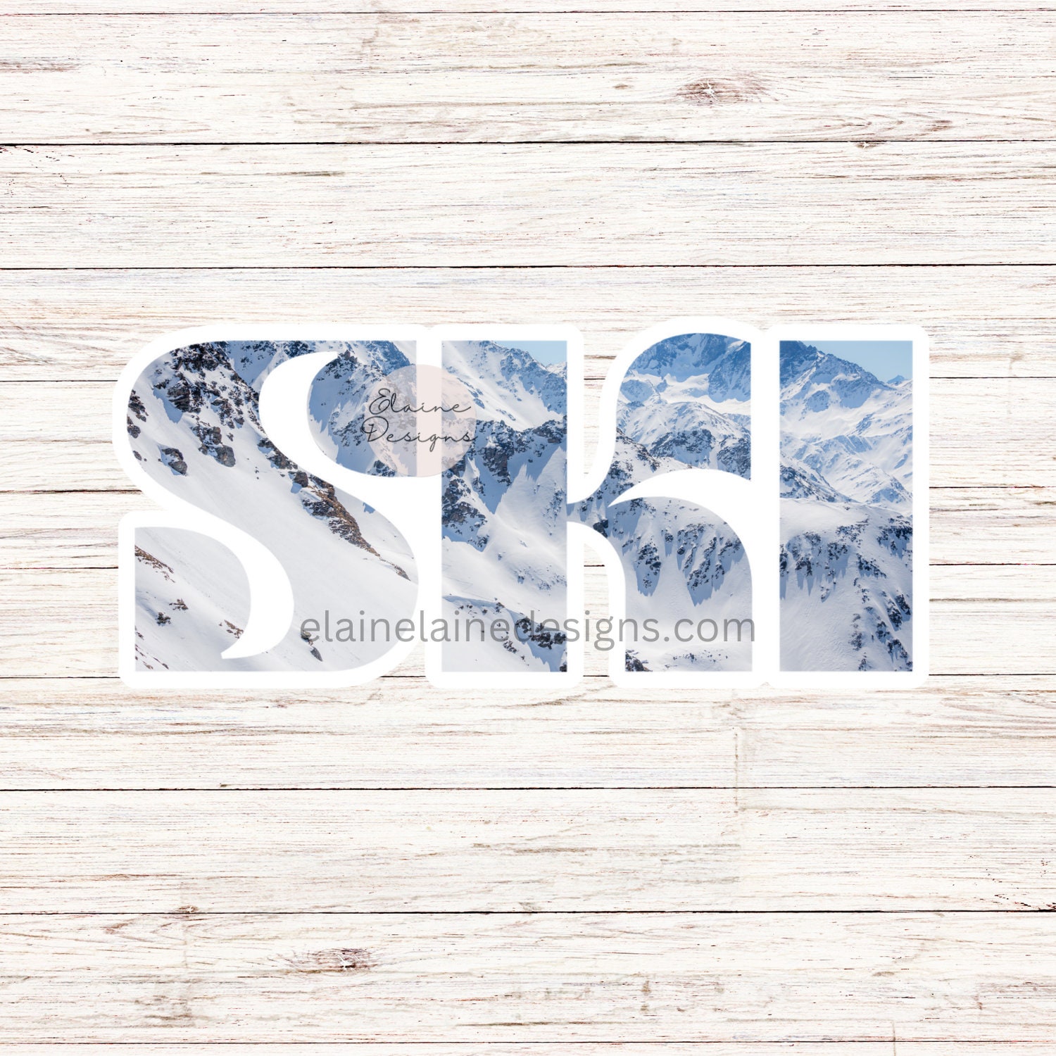 Ski Sticker, Skiing Sticker, Ski Mountain Ski Sticker, Winter Sticker ...