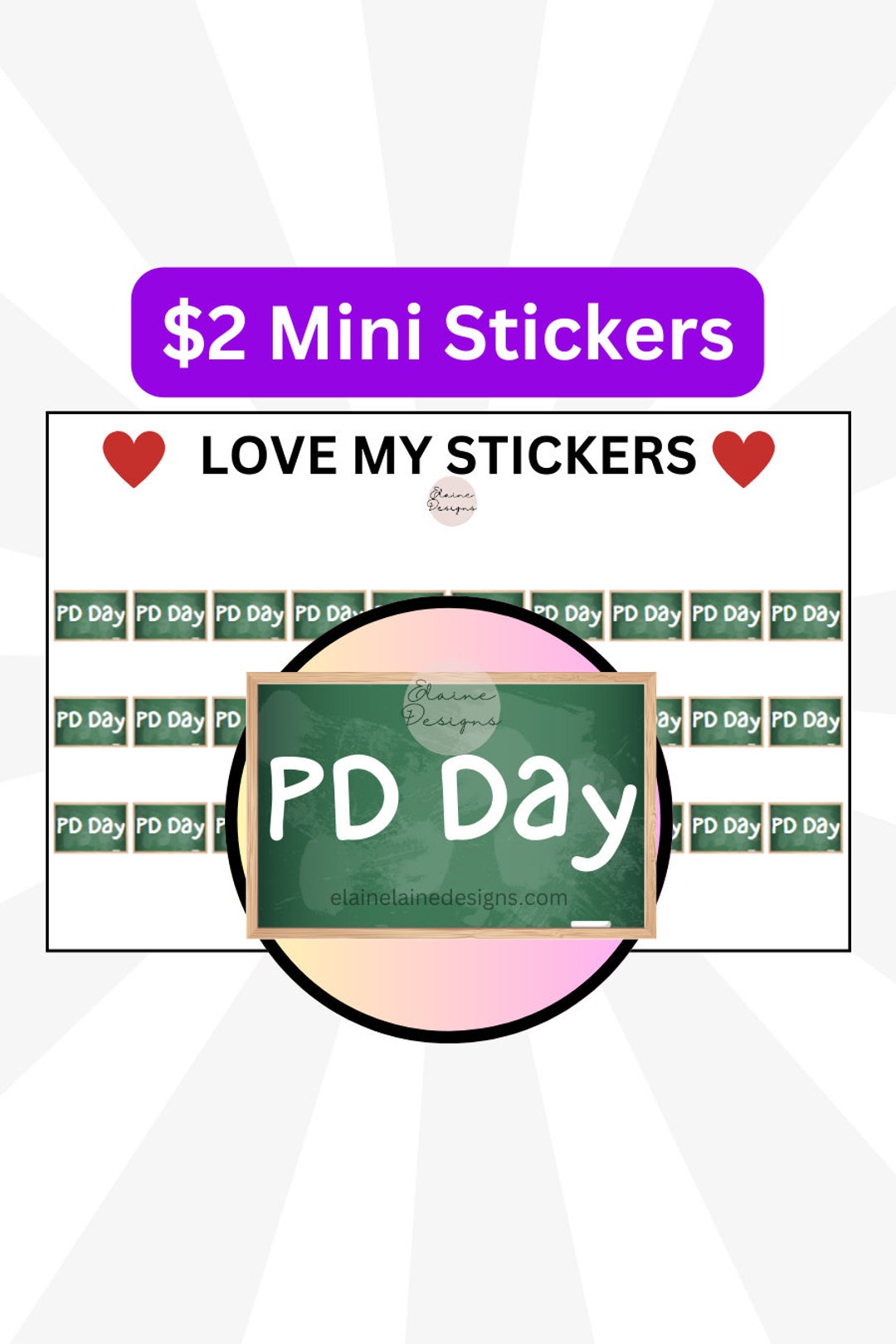 School Planner Sticker, PD Day Planner Stickers, Day off Stickers, PD ...