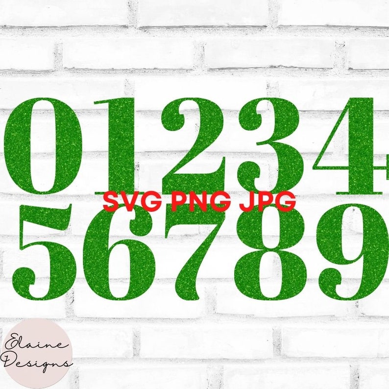 Christmas Numbers Green Numbers Green Sparkly Table Numbers - Etsy