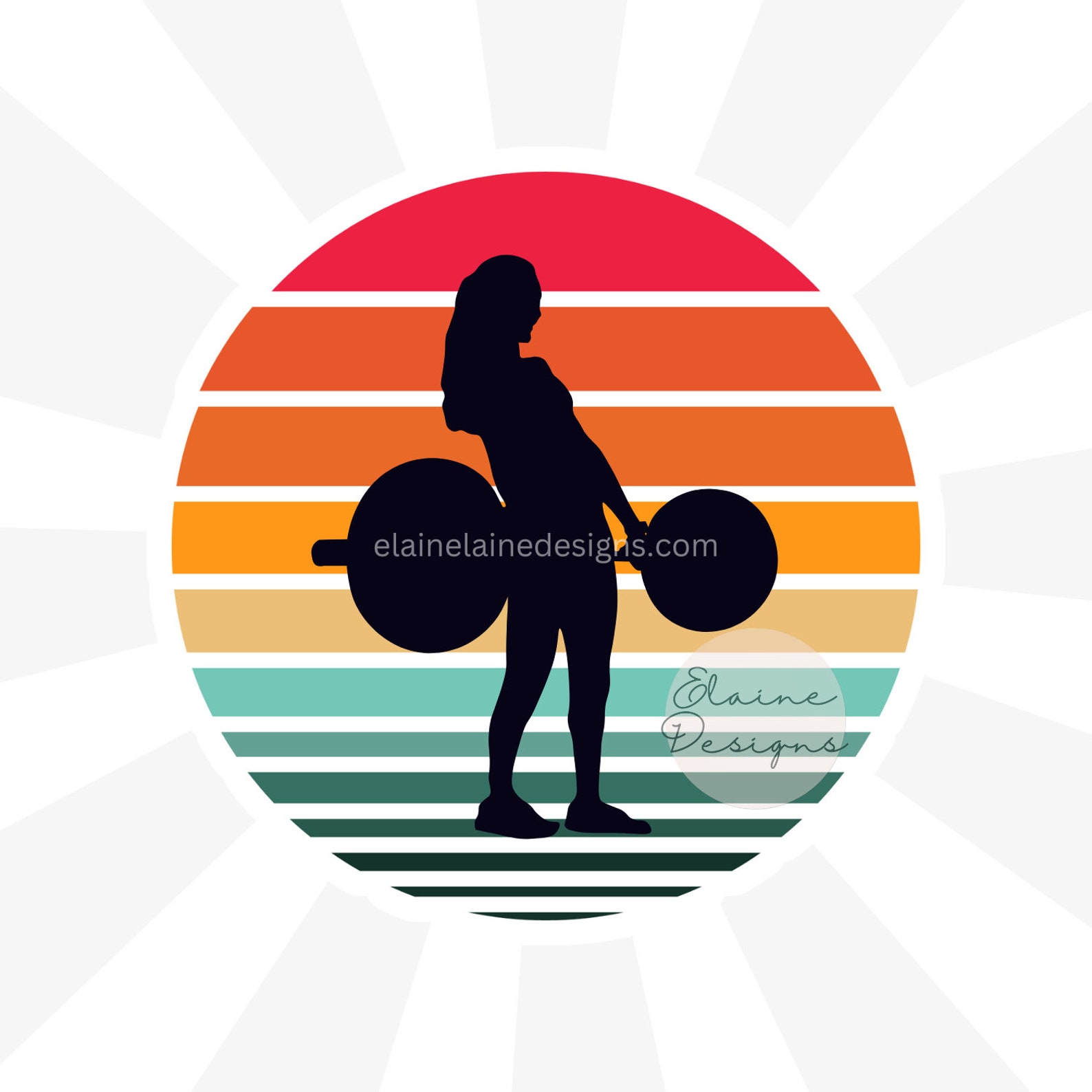 Crossfit Sticker, Girl Power Sticker, Lift Sticker, Girl Weightlifting ...