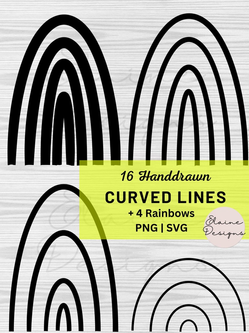 Curved Lines Svg Graduated Curved Lines Png Curve Line Rainbows Rainbow Bundle Rounded Curve ...