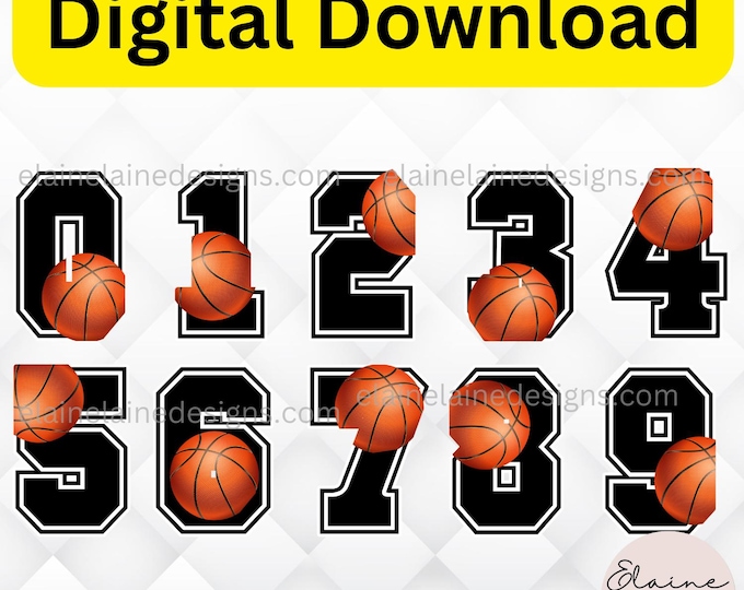 Basketball Numbers SVG | Numbers SVG | Sport Numbers SVG | Basketball ...